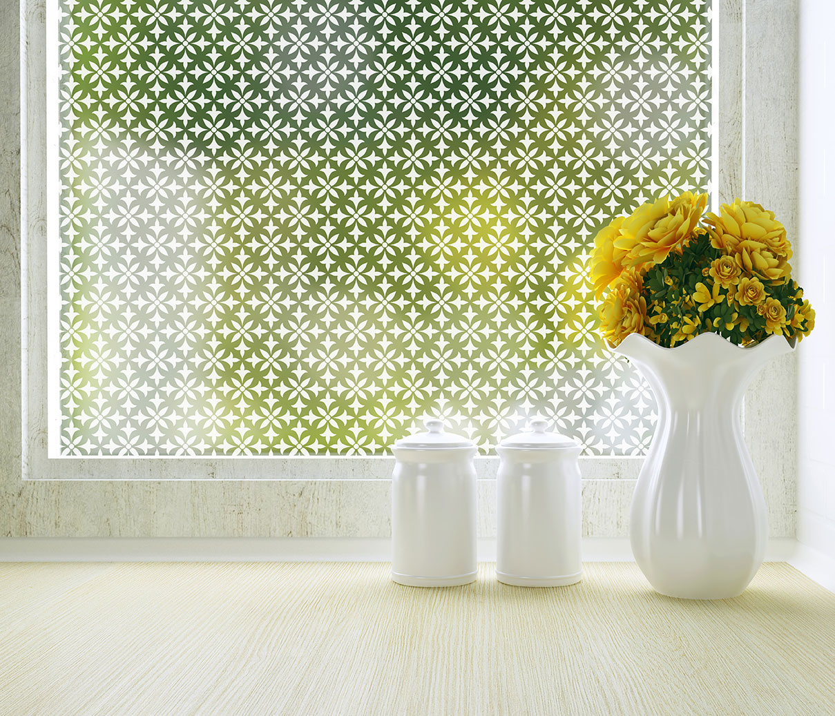 Fleur Modern Window Film Decorative Film For Residential